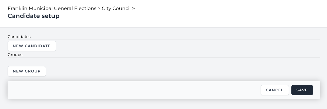 Candidate setup - ElectUp