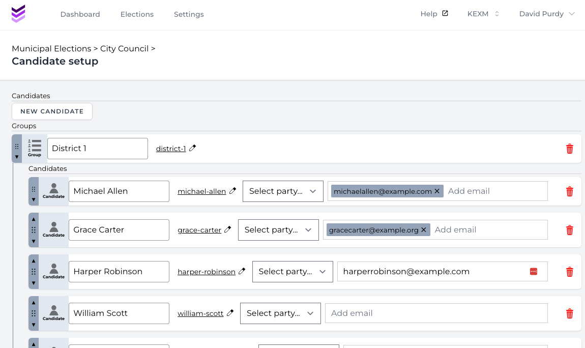 Using candidate surveys - ElectUp