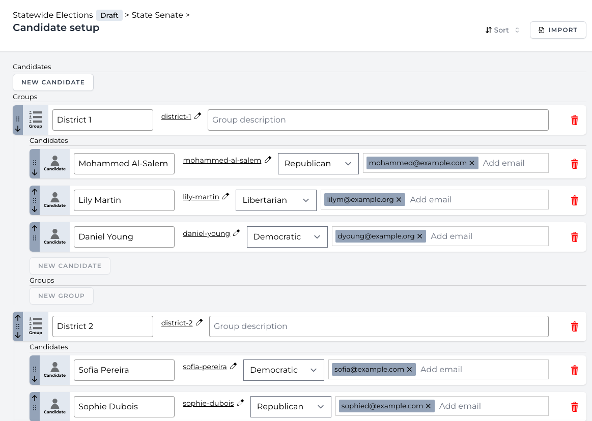 Candidate setup - ElectUp